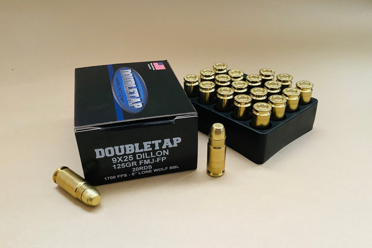 9x25 Dillon 125gr FMJ-FP – Doubletap Ammunition