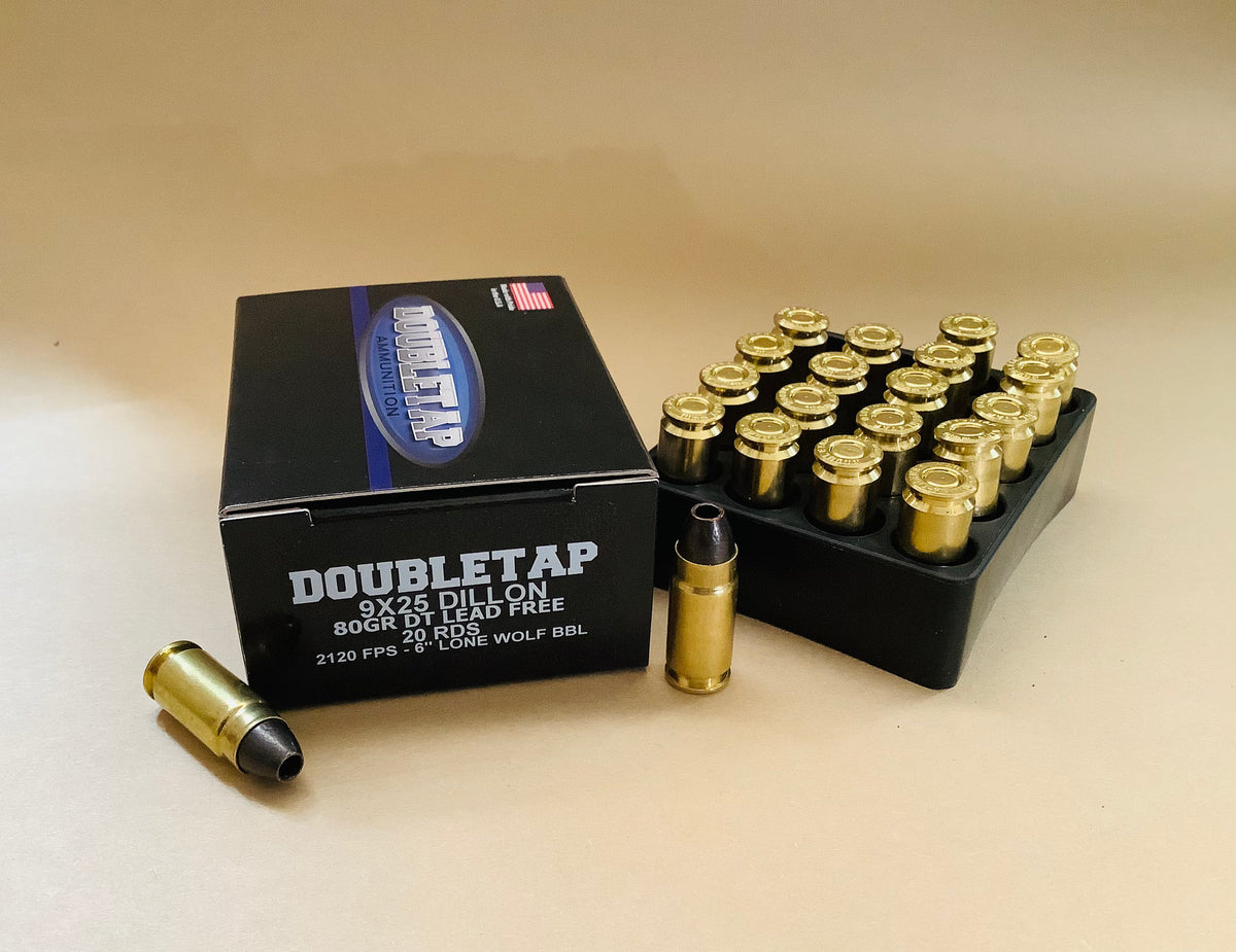 9X25 Dillon 80gr DT LEAD FREE™ SC-HP – Doubletap Ammunition